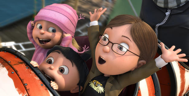 Despicable Me-Margo-Edith-Agnes-on-roller-coaster | EM Castellan
